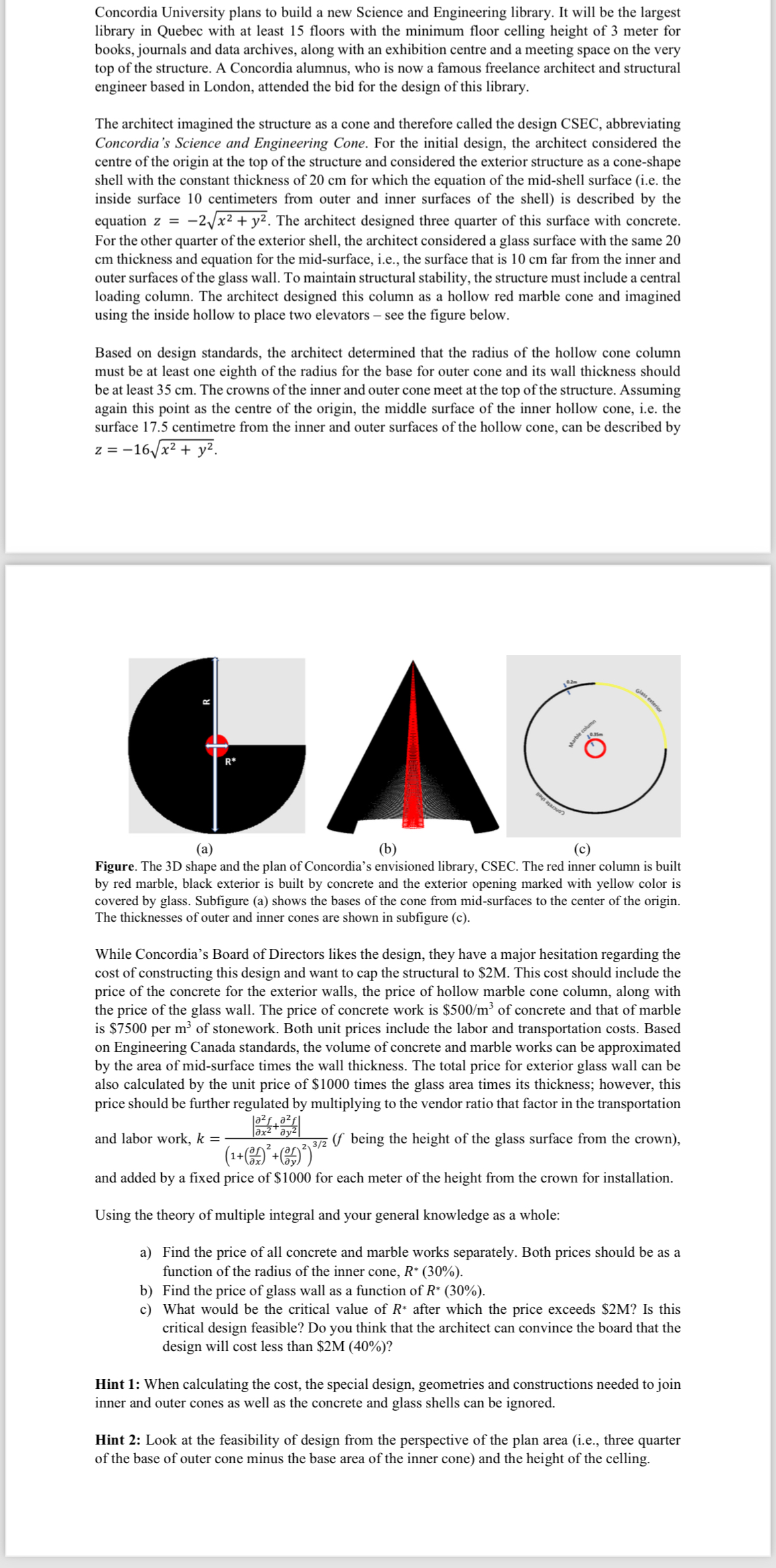 Solved Concordia University plans to build a new Science and | Chegg.com