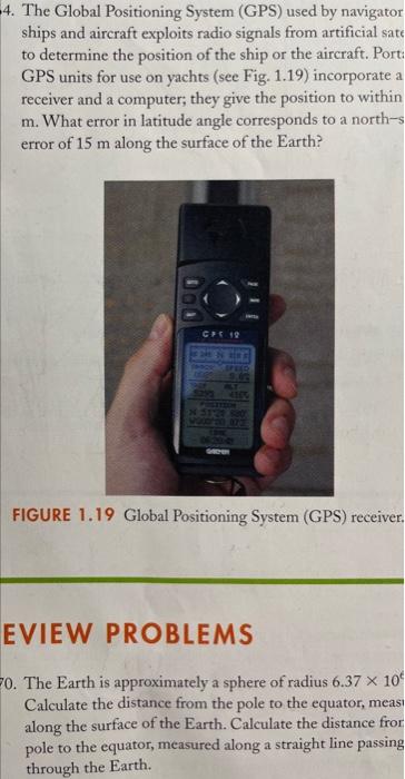 Solved The Global Positioning System (GPS) used by | Chegg.com