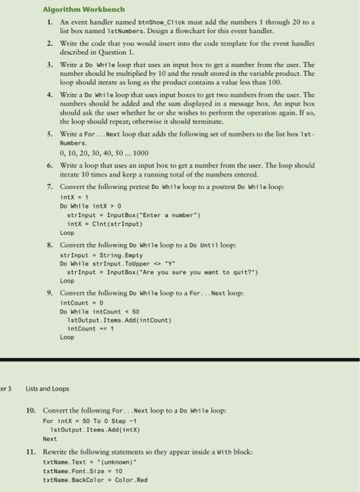 Solved This is From "Starting Out With Visual Basic" Chapter | Chegg.com