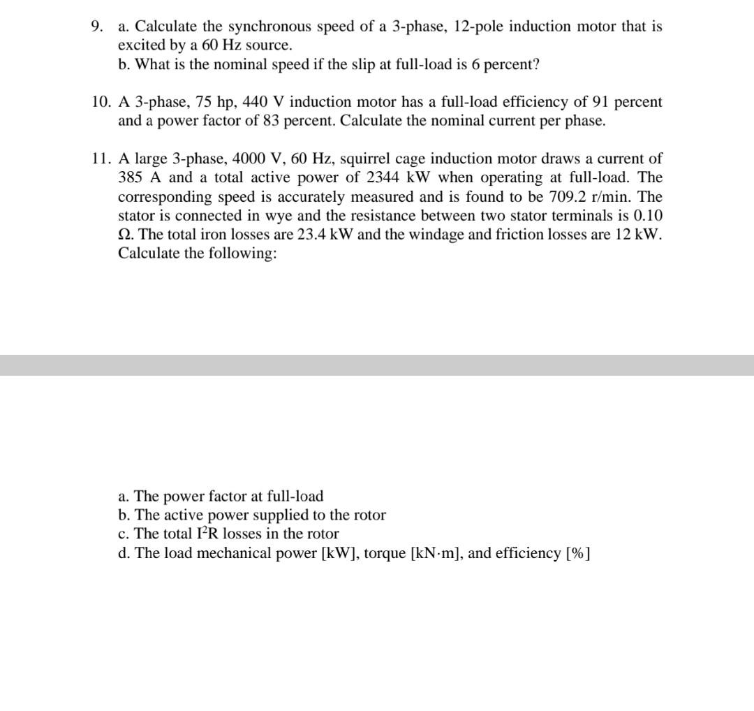 solved-9-a-calculate-the-synchronous-speed-of-a-3-phase-chegg