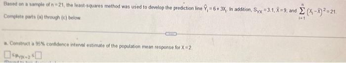 Solved b) cobstruct 90%prediction interval of an individual | Chegg.com