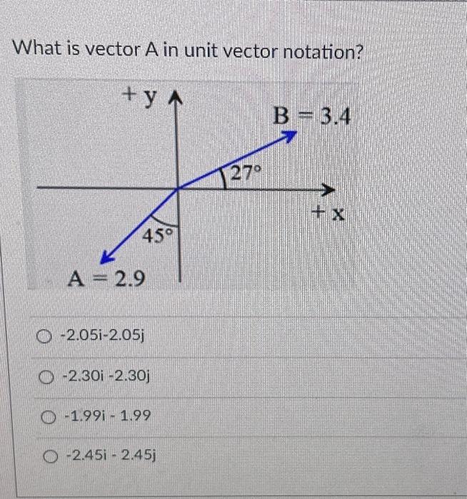 Solved What Is Vector A In Unit Vector Notation 0714