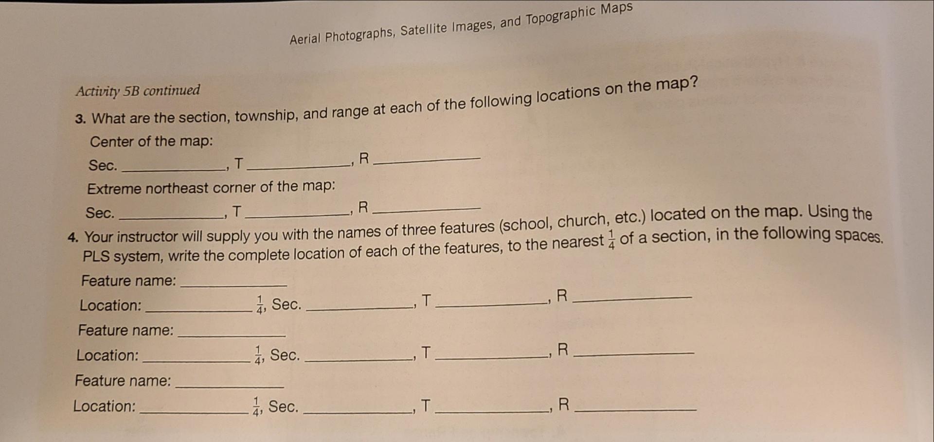 Aerial Photographs, Satellite Images, and Topographic | Chegg.com