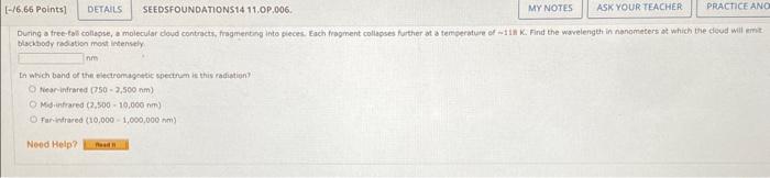 Solved [-16,66 Points] DETALS SEEDSFOUNDATIONS14 11.0P,006. | Chegg.com