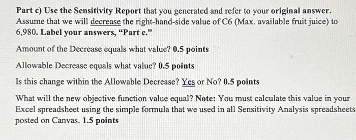 Variable Cells ConstraintsDecision Variables Total | Chegg.com
