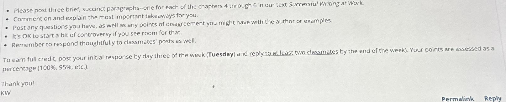 Solved Please post three brief, succinct paragraphs--one for | Chegg.com
