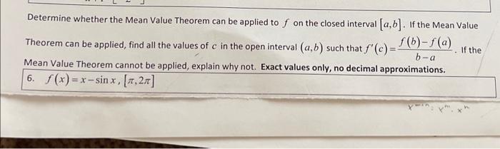 Solved Determine whether the Mean Value Theorem can be | Chegg.com