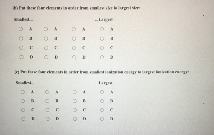 Solved Given the following partial (valence-level) electron | Chegg.com