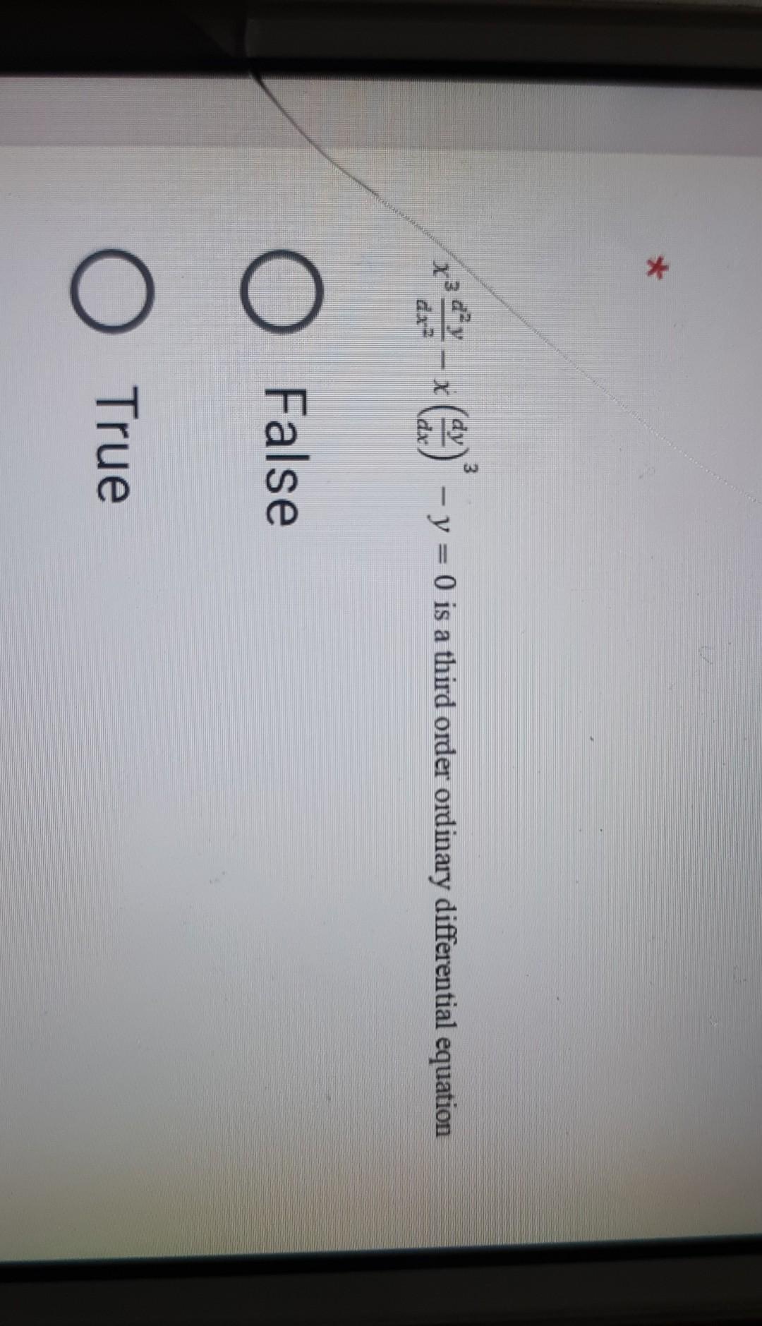 Solved 3 Dy Y 0 Is A Third Order Ordinary