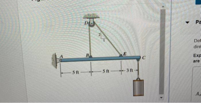 Solved Determine the tension in the cable and the horizontal | Chegg.com
