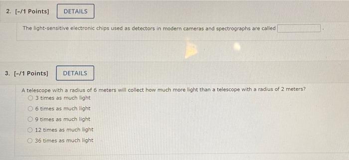 Solved The light-sensitive electronic chips used as | Chegg.com
