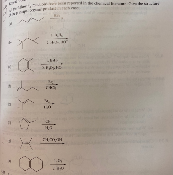 Solved Repeat PU reactions have been reported in the | Chegg.com