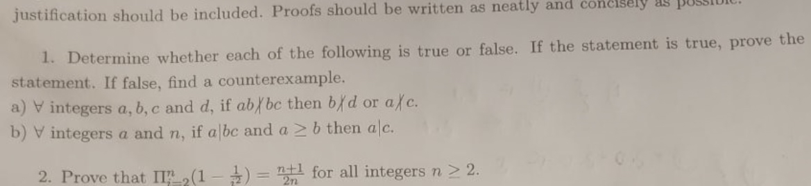 Solved justification should be included. Proofs should be | Chegg.com