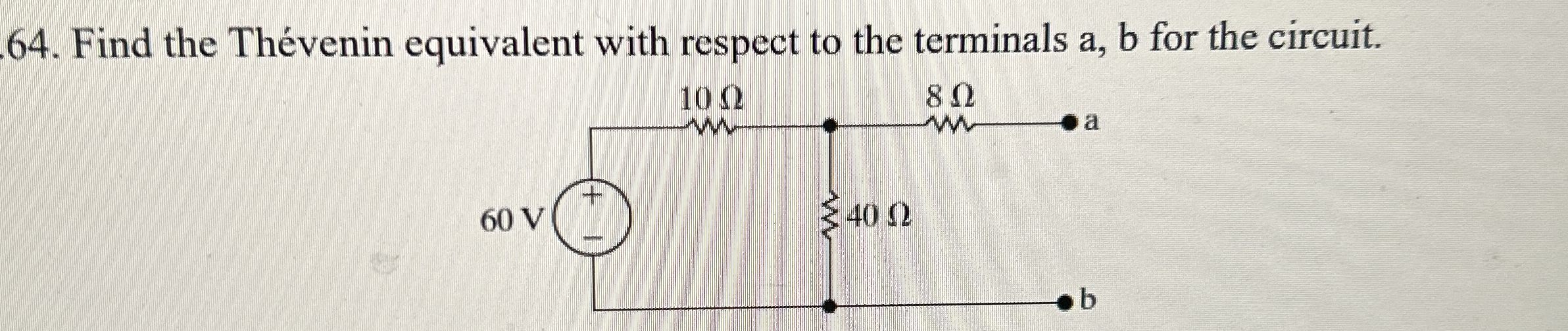 Solved Find the Thévenin equivalent with respect to the | Chegg.com