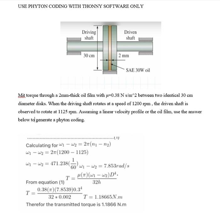 Solved USE PHYTON CODING WITH THONNY SOFTWARE ONLY Driven | Chegg.com
