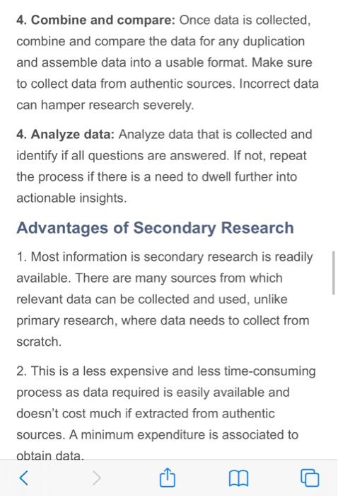Solved How to conduct Secondary Research? Here are the steps | Chegg.com