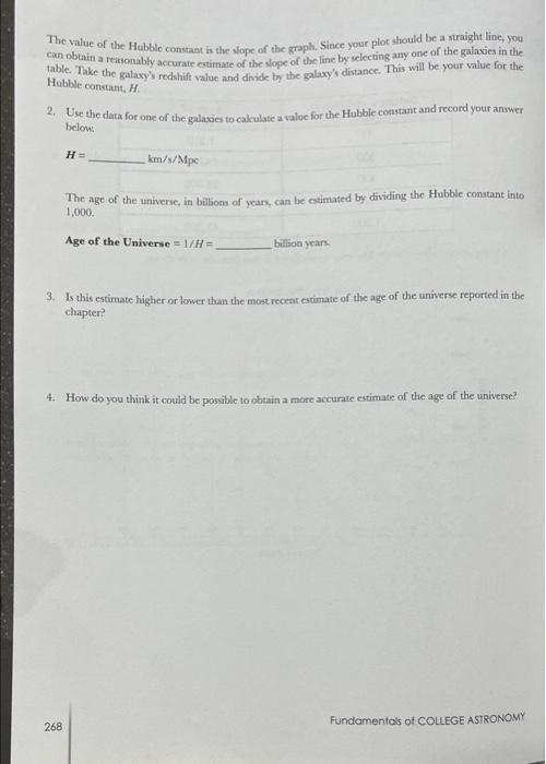 Solved bizn TUTORIAL Hubble's Law Redshift (km/s) 60000 | Chegg.com