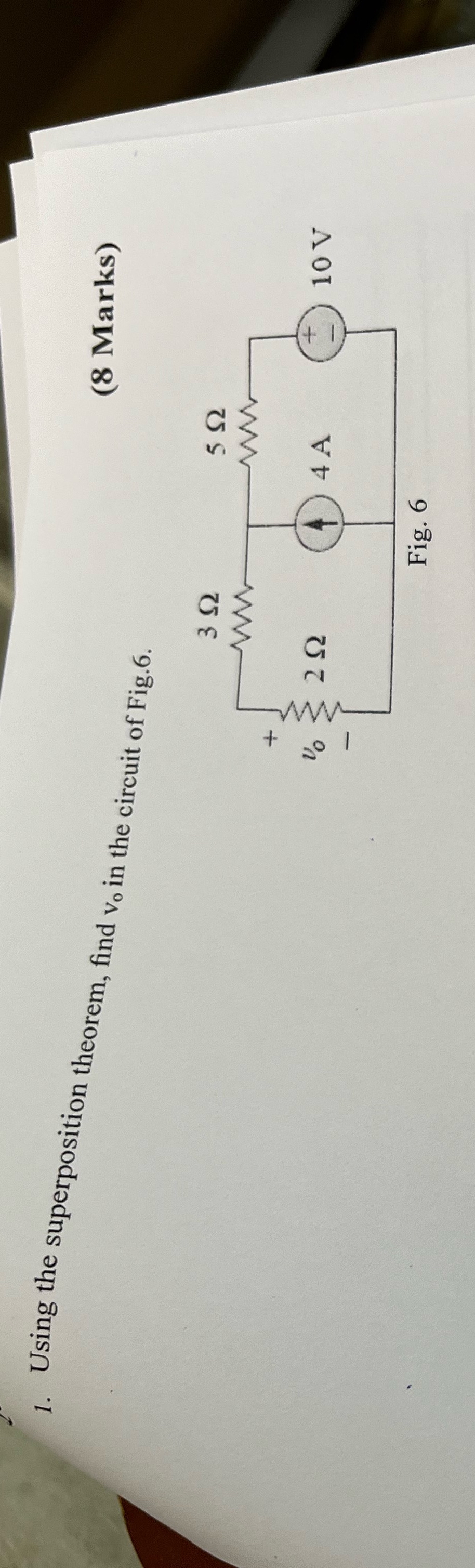 Solved Using the superposition theorem, find v0 ﻿in the | Chegg.com