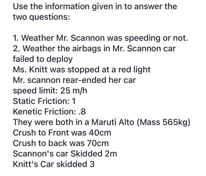 Solved The threshold for airbag deploment is 9mph(for Part | Chegg.com