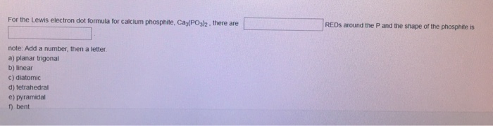 Solved For the Lewis electron dot formula for calcium | Chegg.com