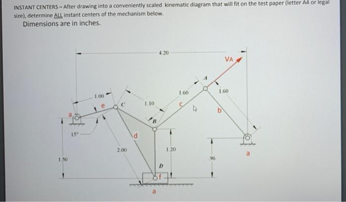 Solved INSTANT CENTERS-After drawing into a conveniently | Chegg.com