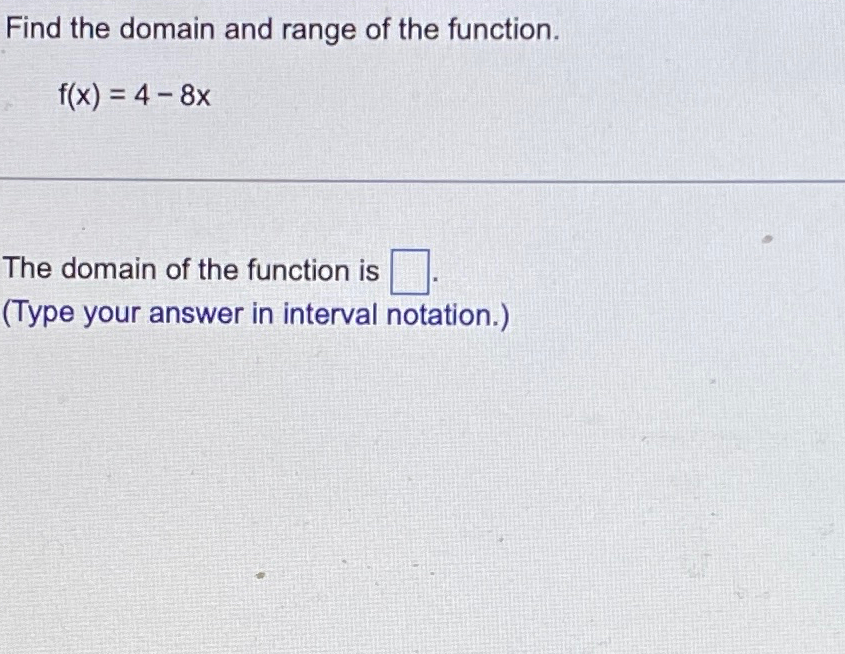 Solved Find the domain and range of the | Chegg.com