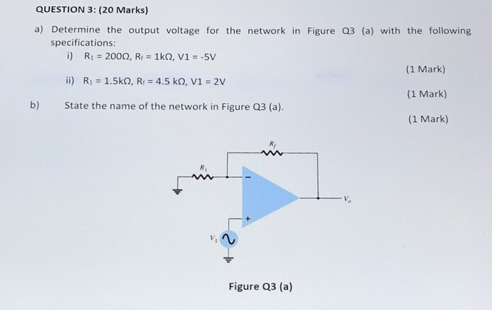 Solved QUESTION 3: (20 Marks) a) Determine the output | Chegg.com