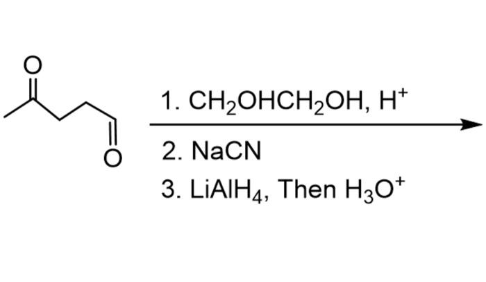 Solved ir 1. CH2OHCH2OH, H+ 2. NaCN 3. LiAIH4, Then H30+ | Chegg.com