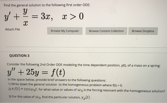 Solved Find the general solution to the following first | Chegg.com