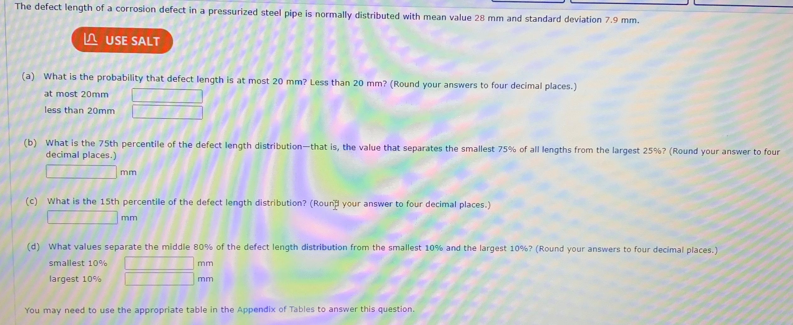 Solved The defect length of a corrosion defect in a | Chegg.com