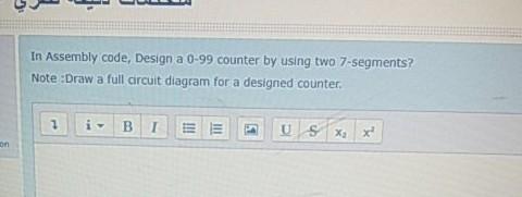 Solved In Assembly code, Design a 0-99 counter by using two | Chegg.com