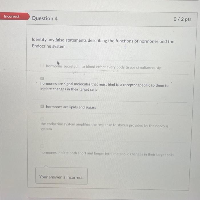 Solved Identify any false statements describing the | Chegg.com