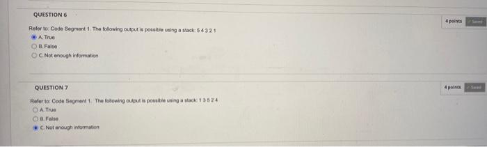 Solved QUESTIONS The following code segment 1' is a | Chegg.com
