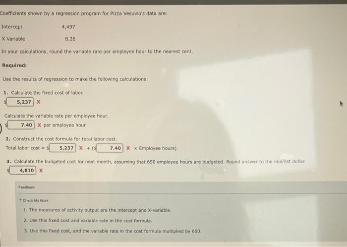 Solved Using Regression to Calculate Fixed Cost, Calculate | Chegg.com