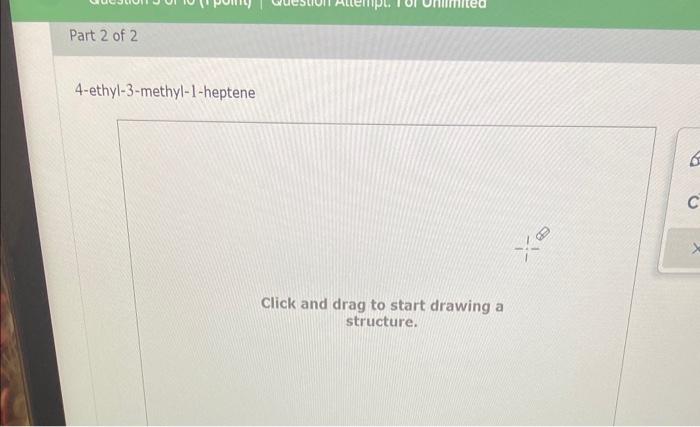 Solved Draw the structure of each alkene. Part 1 of 2 | Chegg.com