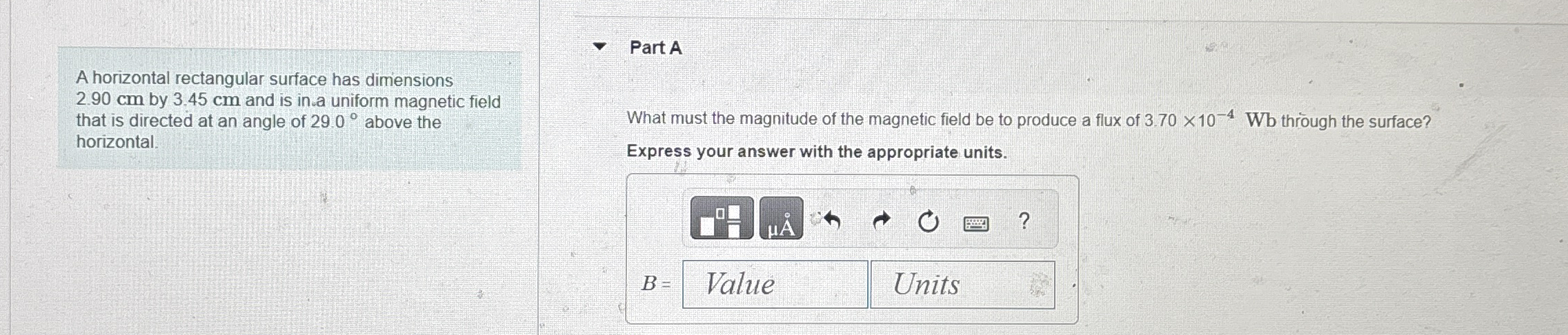 Solved A horizontal rectangular surface has dimensions 2.90 | Chegg.com