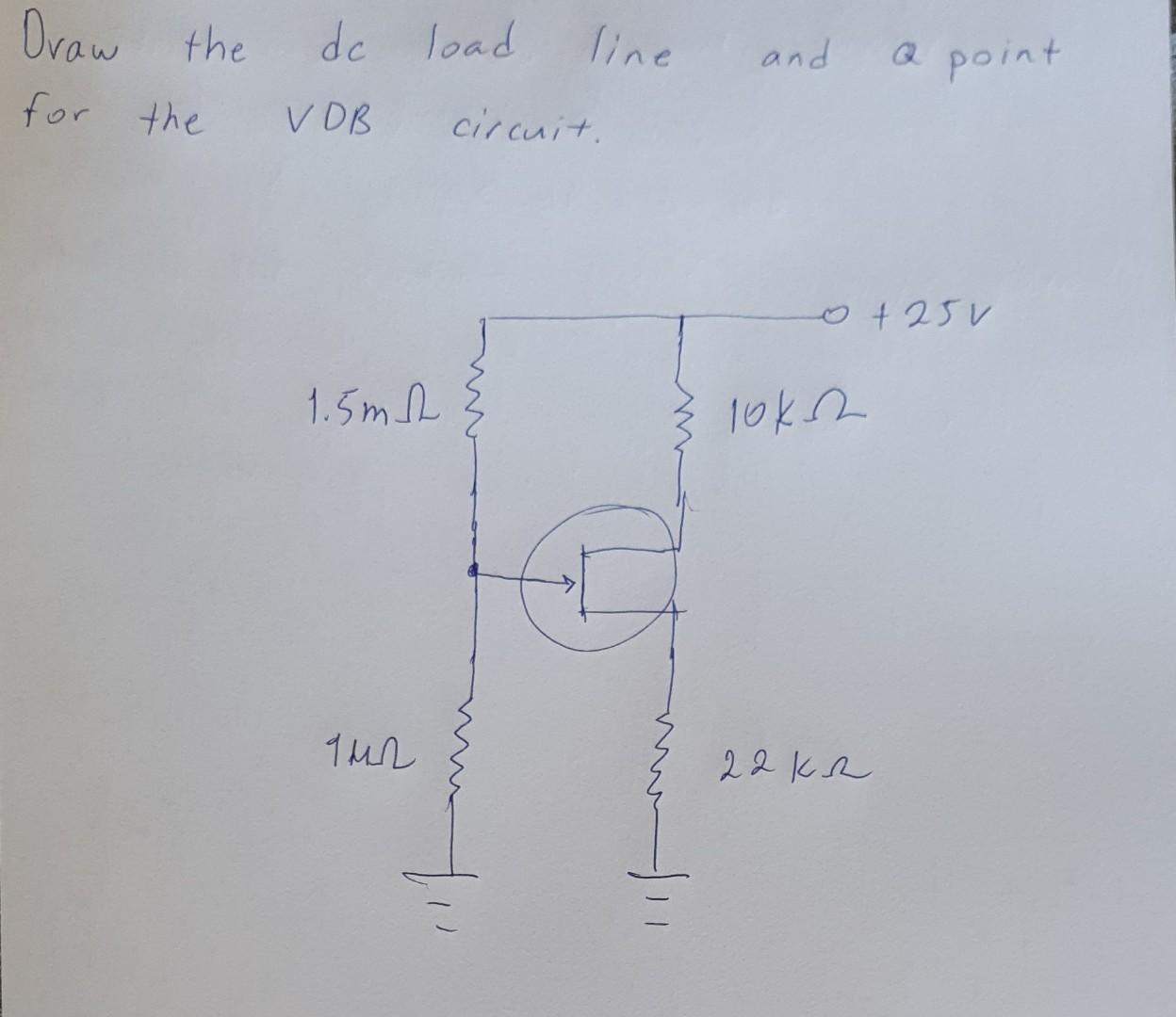 Solved the de load Draw for the line and a point VDB | Chegg.com