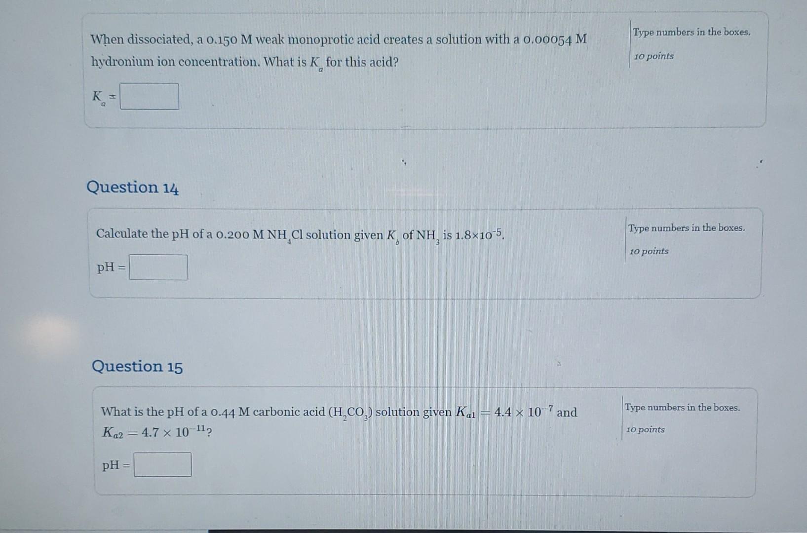 Solved When dissociated, a 0.150M weak monoprotic acid | Chegg.com