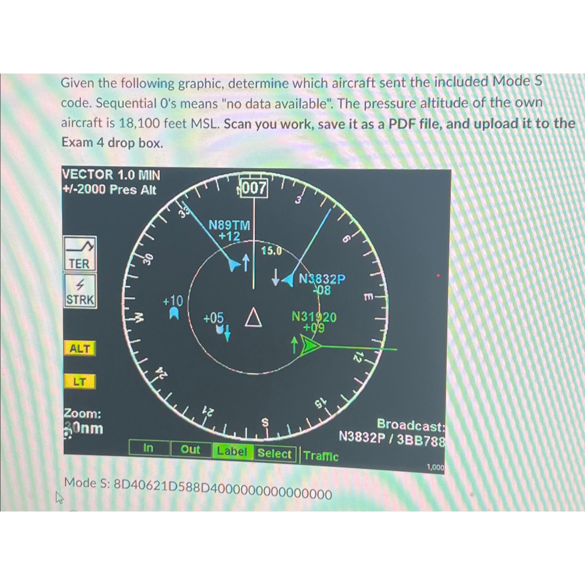 Solved Given the following graphic, determine which aircraft | Chegg.com
