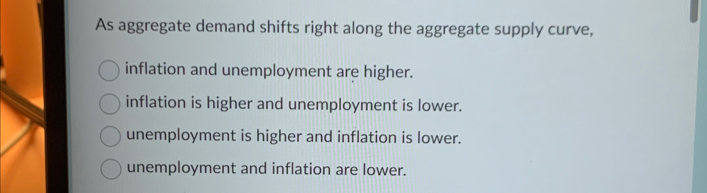 Solved As aggregate demand shifts right along the aggregate | Chegg.com