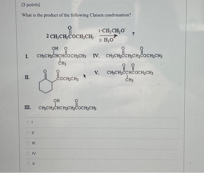 Solved (3 points) What is the product of the following | Chegg.com