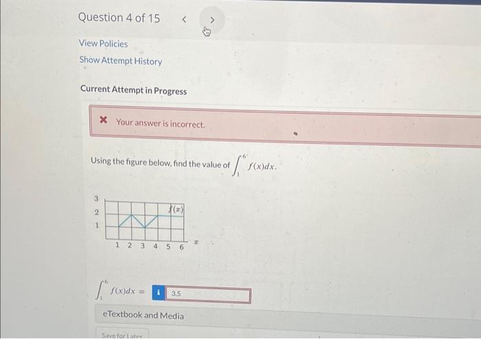 Solved Using the figure below, find the value of ∫16f(x)dx. | Chegg.com