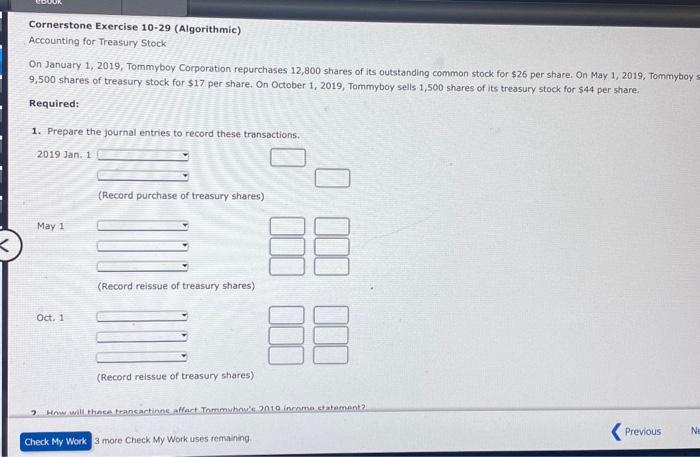 Solved Cornerstone Exercise 10-29 (Algorithmic) Accounting | Chegg.com