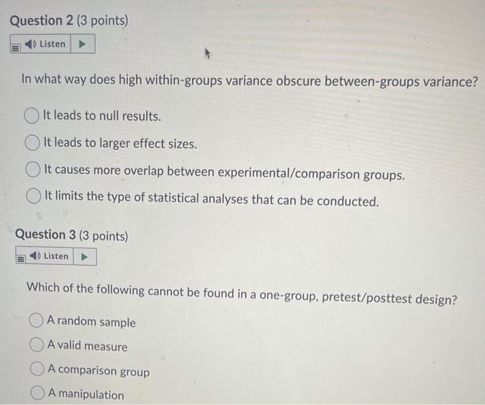 Solved In what way does high within-groups variance obscure | Chegg.com