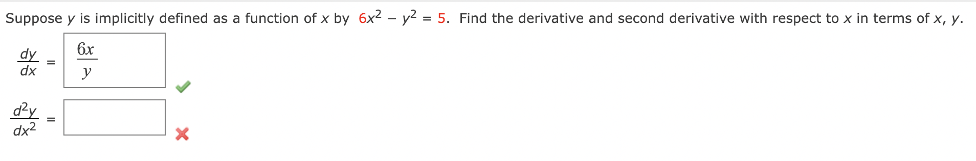 Solved Suppose y ﻿is implicitly defined as a function of x | Chegg.com