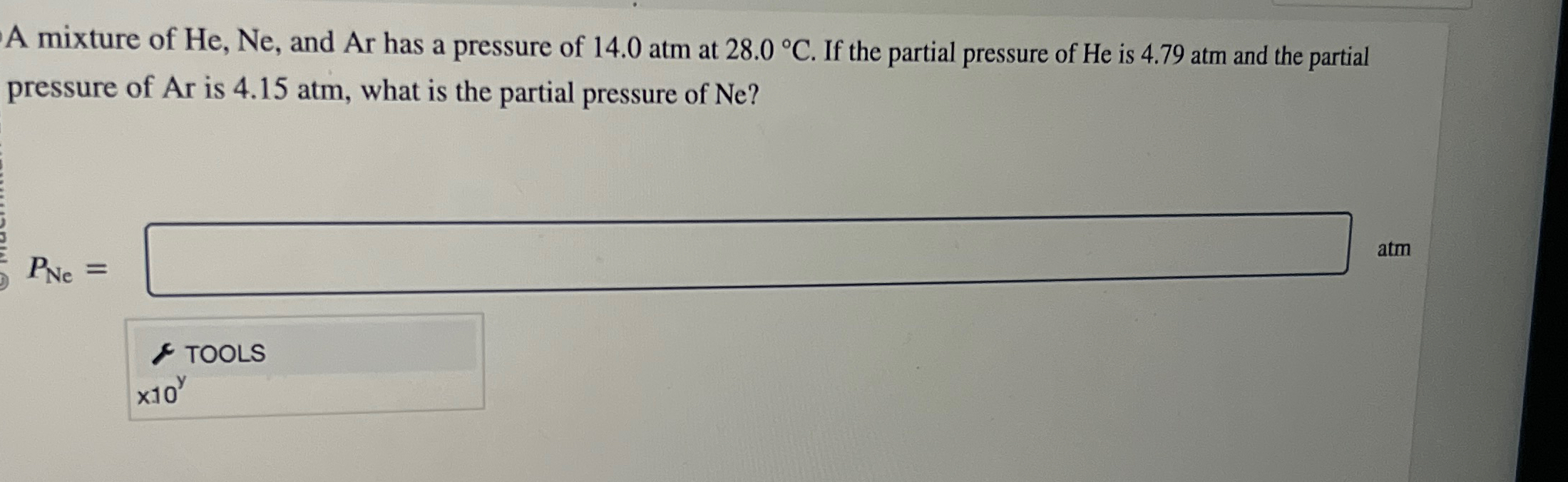 Solved A mixture of He,Ne, ﻿and Ar ﻿has a pressure of | Chegg.com