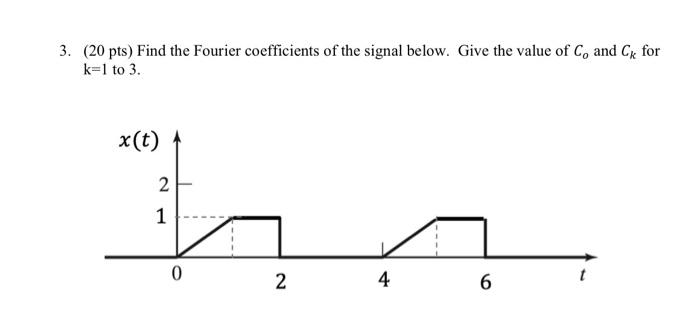 Solved 4. (20 pts) Given x1(t) and x2(t) below, a) find the | Chegg.com