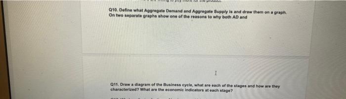 Q10. Define what Aggregate Desand and Aggregate | Chegg.com