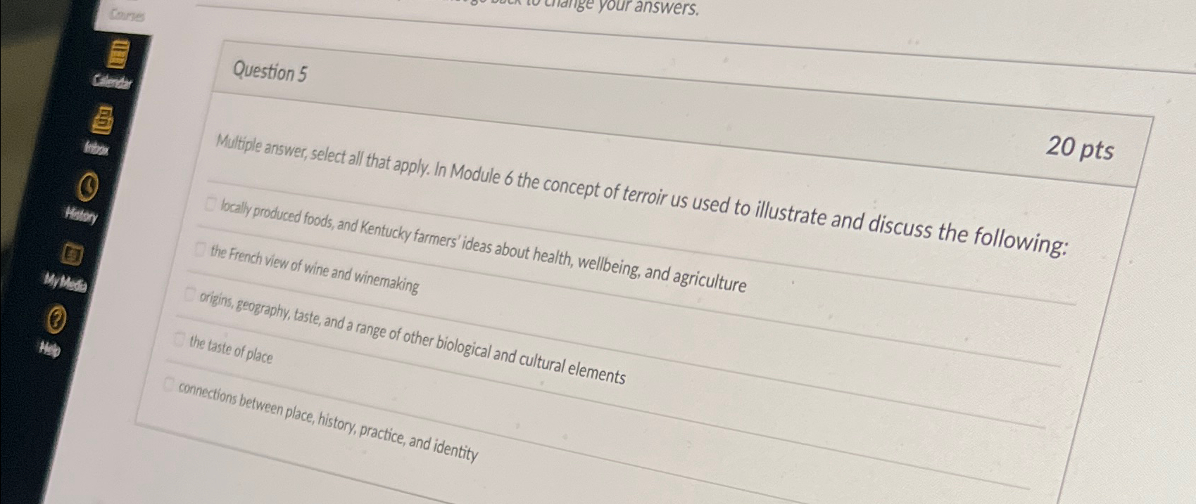 Solved Question 520 ﻿ptsMultiple answer, select all that | Chegg.com