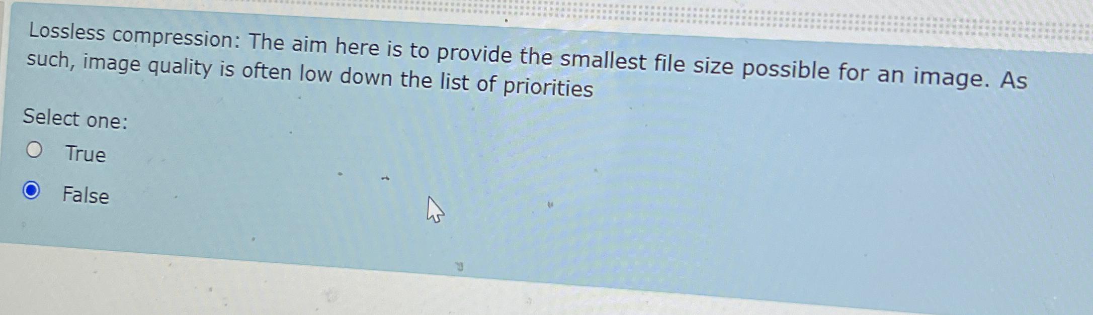 Solved Lossless compression: The aim here is to provide the | Chegg.com